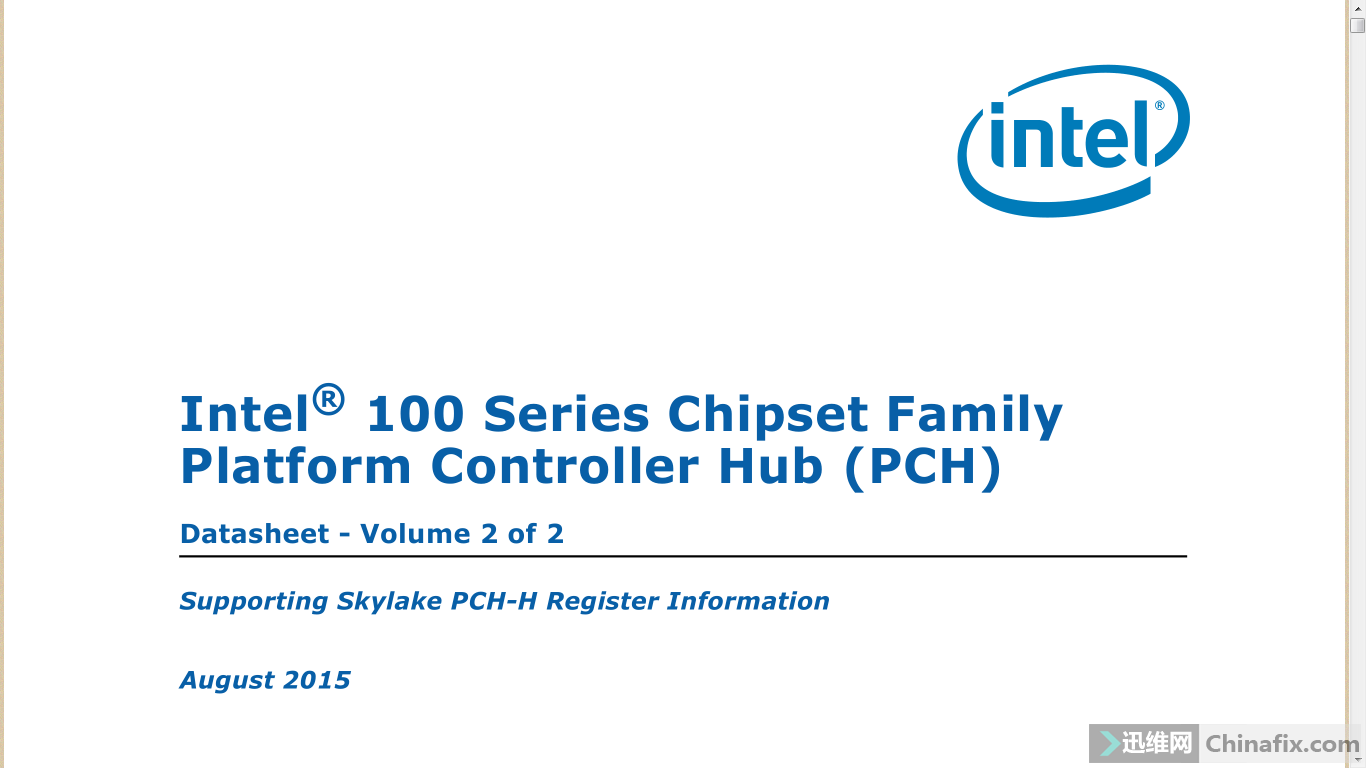 英特尔100系列芯片组白皮书 数据手册-迅维网-维修论坛