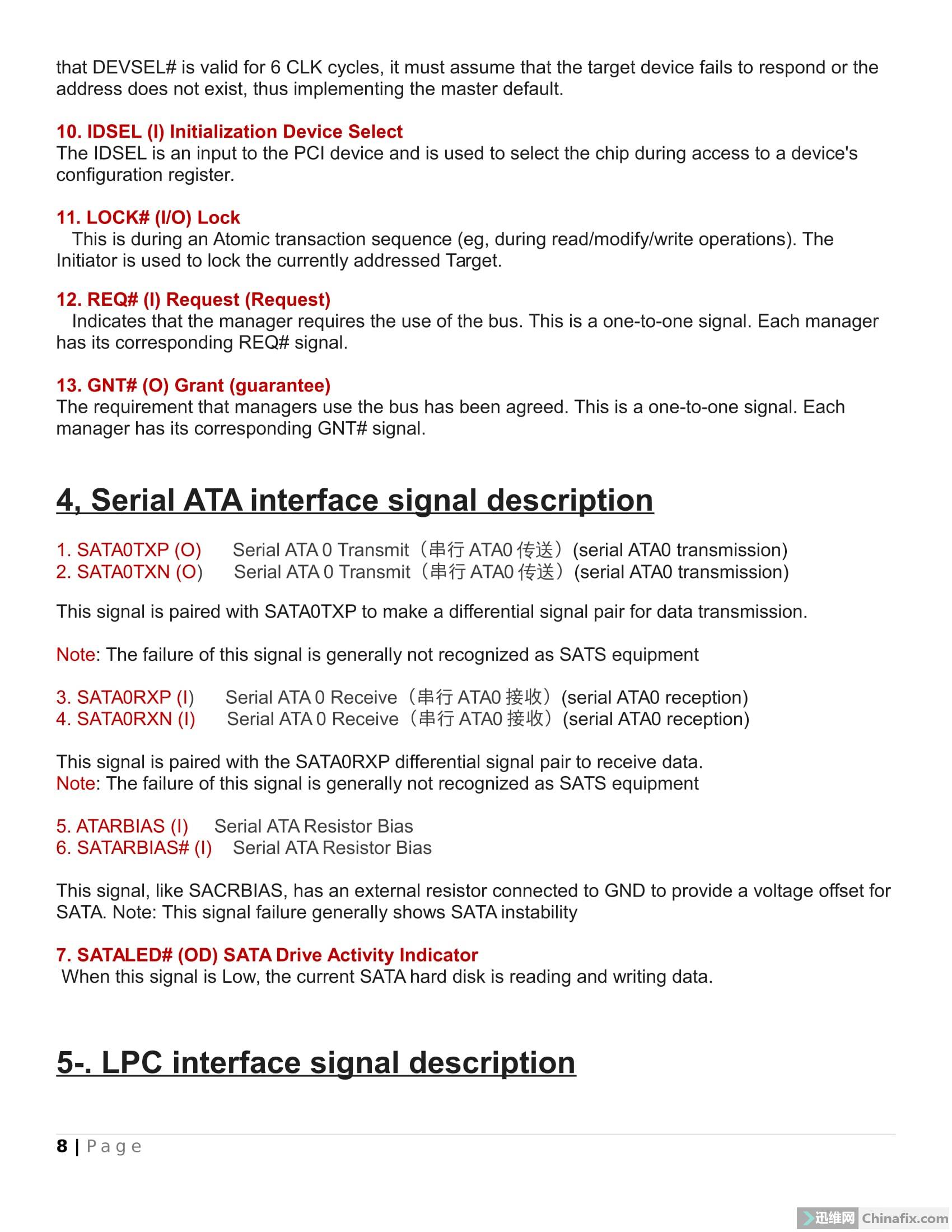 Signals name and descriptions-迅维网-维修论坛