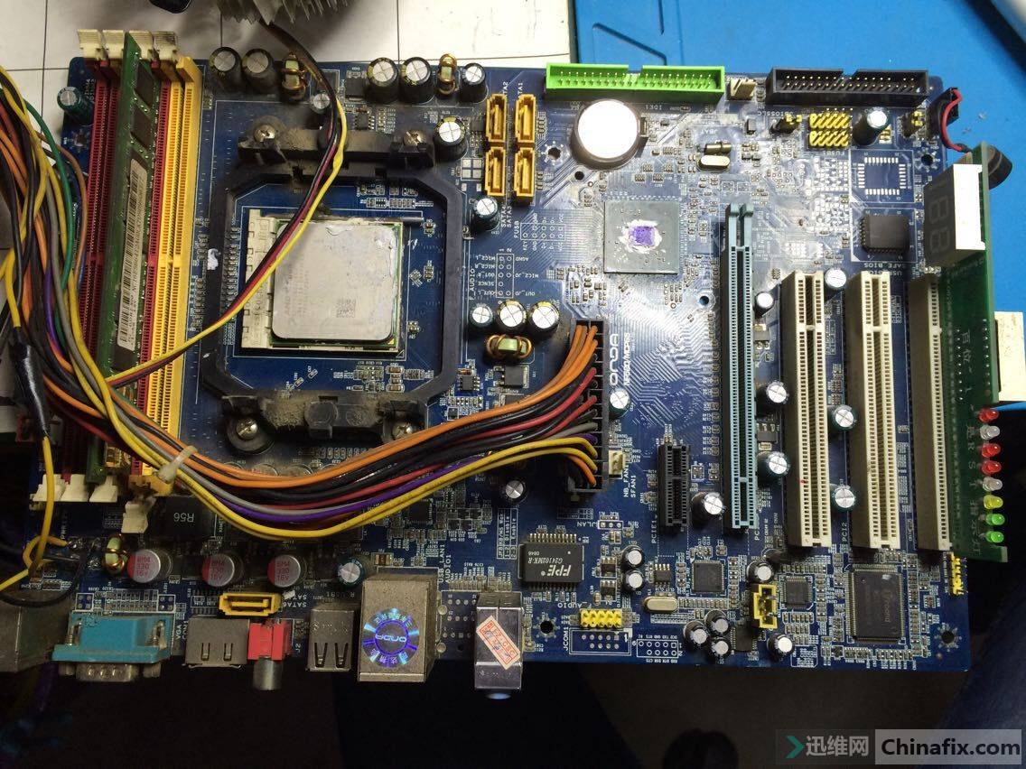 昂达NF520/MCP65 V6.0 复位灯常亮，不跑码-迅维网-维修论坛