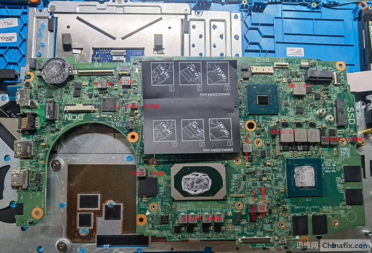 dell G3 10代u阻值图 19795-1高清 图-迅维网-维修论坛